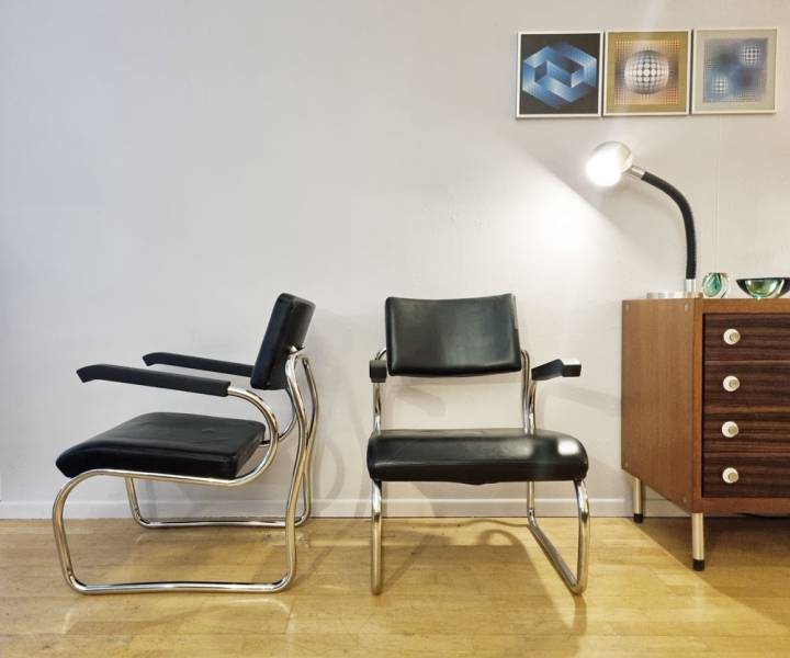 Fauteuils Sant'Elia, Giuseppe Terragni / Zanotta, Italie - Galerie ...